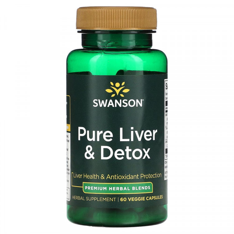 Swanson, Pure Liver & Detox, 60 растительных капсул c доставкой с iHerb.com