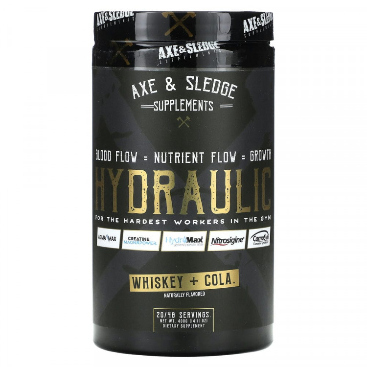 Axe & Sledge Supplements, Hydraulic, Whiskey + Cola, 14.11 oz (400 g) c ...
