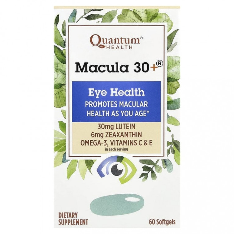 Quantum Health, Macula 30+®, добавка для здоровья глаз, 60 капсул c ...