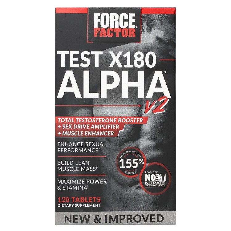 Force Factor, Test X180 Alpha V2`` 120 таблеток c доставкой с iHerb.com